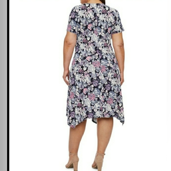 Perceptions | Dresses | Perceptions New York Floral Puff Print Midi ...